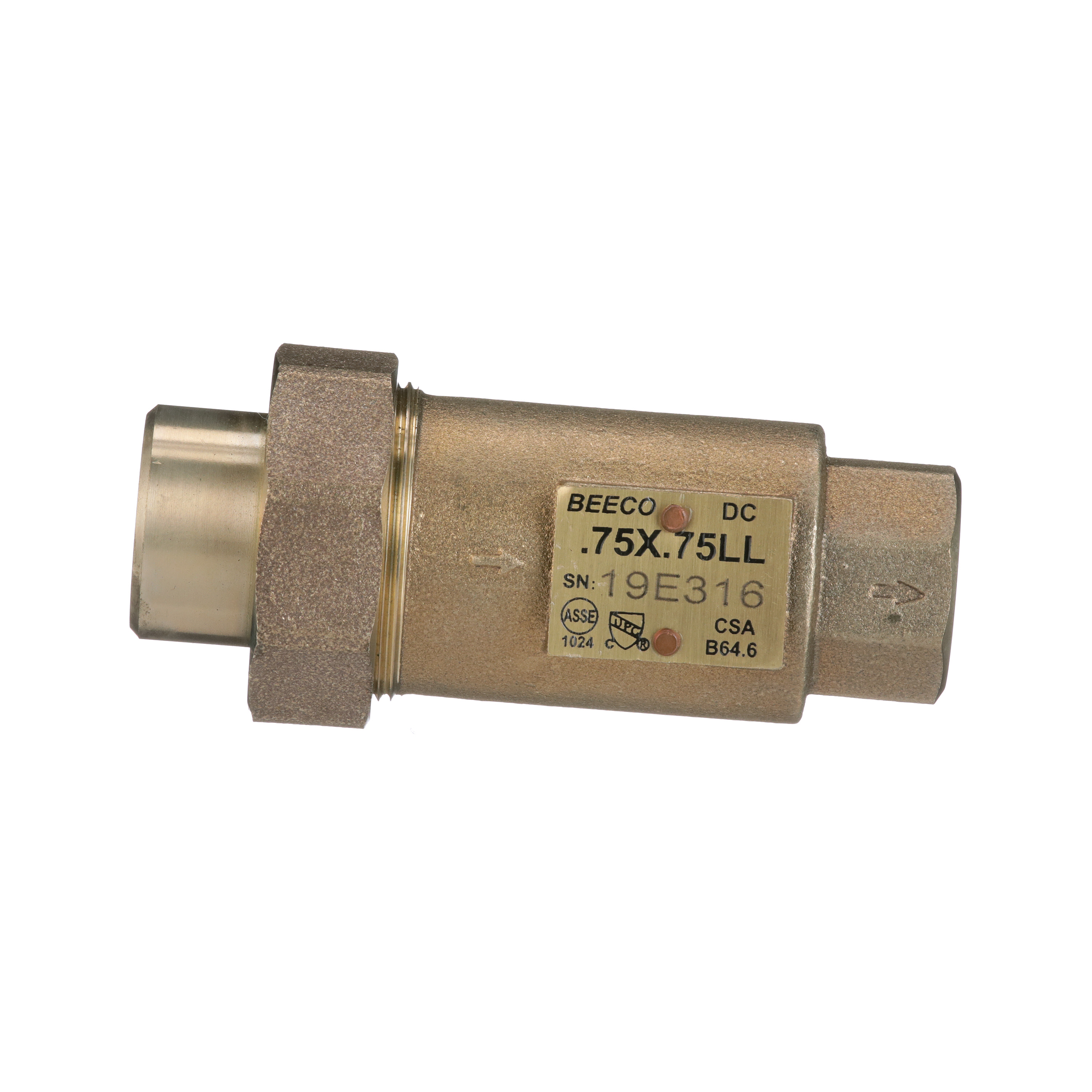 DC In Line Dual Check Valve Low Lead - Mifab