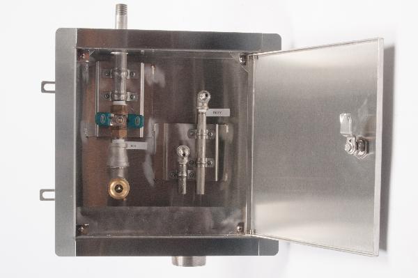 MI-DIAL Stainless Steel Supply & Waste Dialysis Box with One Valve & Door