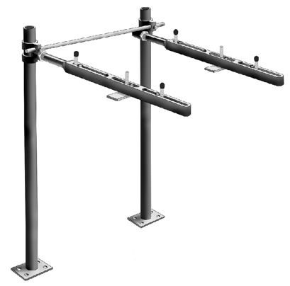MC-42-R Series - ADA Lav Carrier with Concealed Arms and Round Uprights