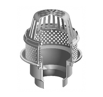 R1220-JC Medium Sump Roof Drain with Stainless Steel 6″ High Ballast ...